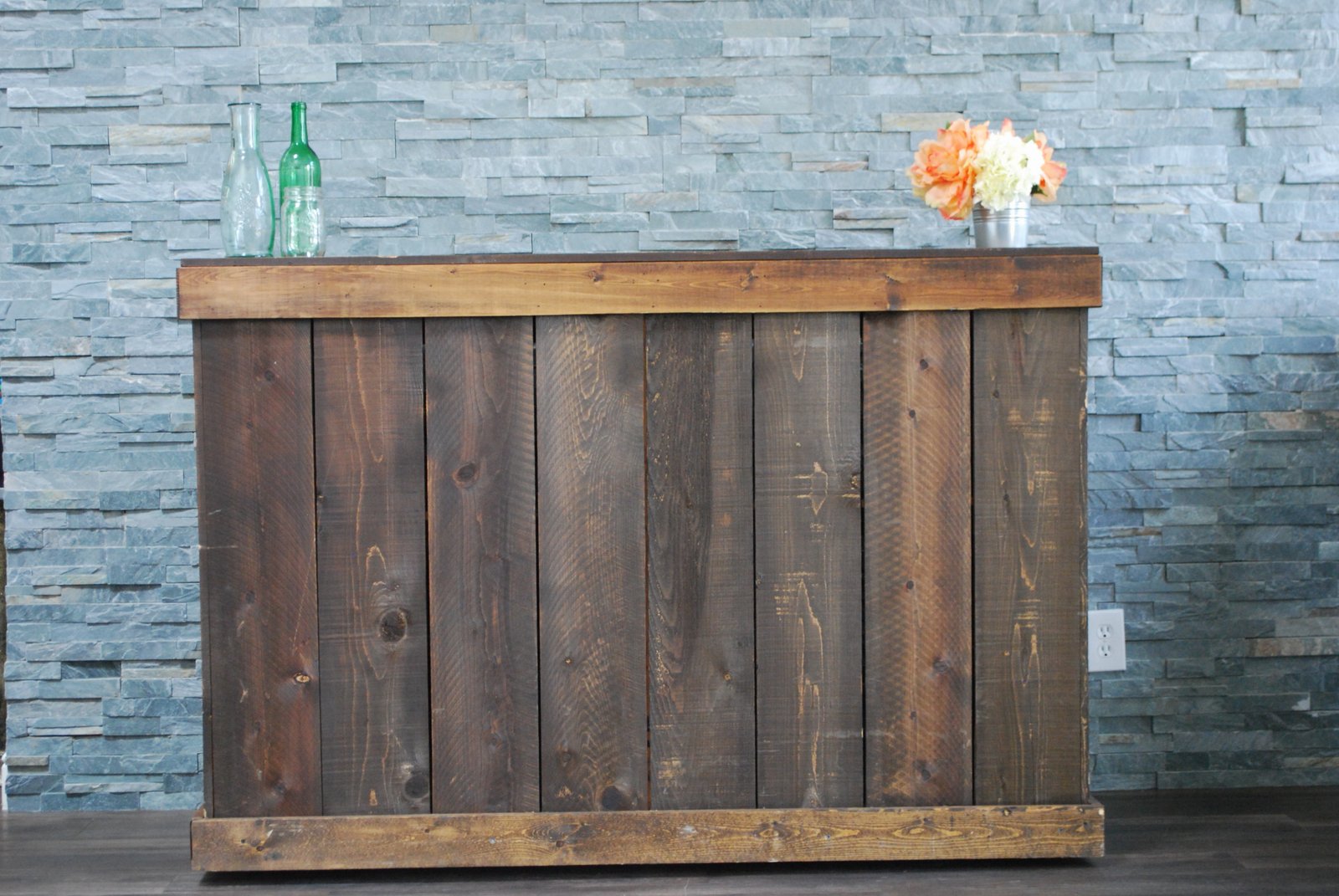 Bar 5 Foot Rustic Wood Bar With Back Shelving Platinum Event Rentals Bar 5 Foot Rustic Wood Bar With Back Shelving Platinum Event Rentals